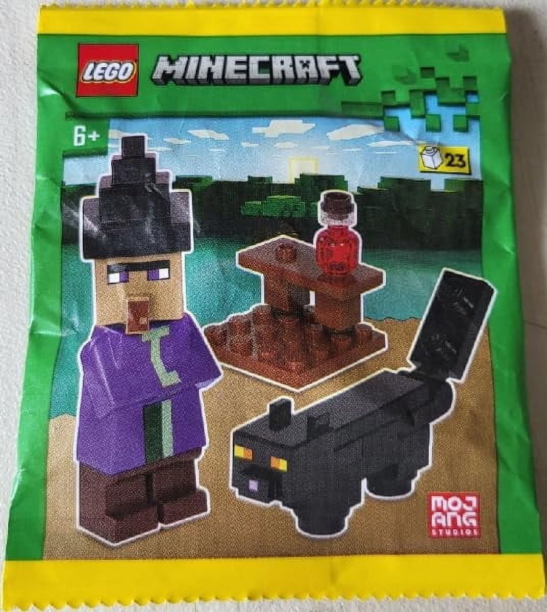 LEGO Minecraft Mini Set: Witch Minifigure with Black Cat and Potion ...