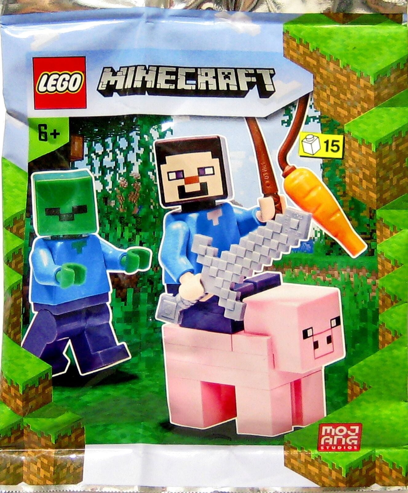 LEGO Minecraft Steve Zombie and Pig Minifigures - Walmart.com
