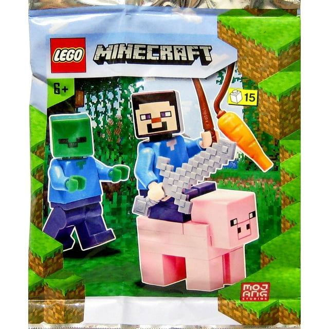 LEGO Minecraft Steve Zombie and Pig Minifigures - Walmart.com
