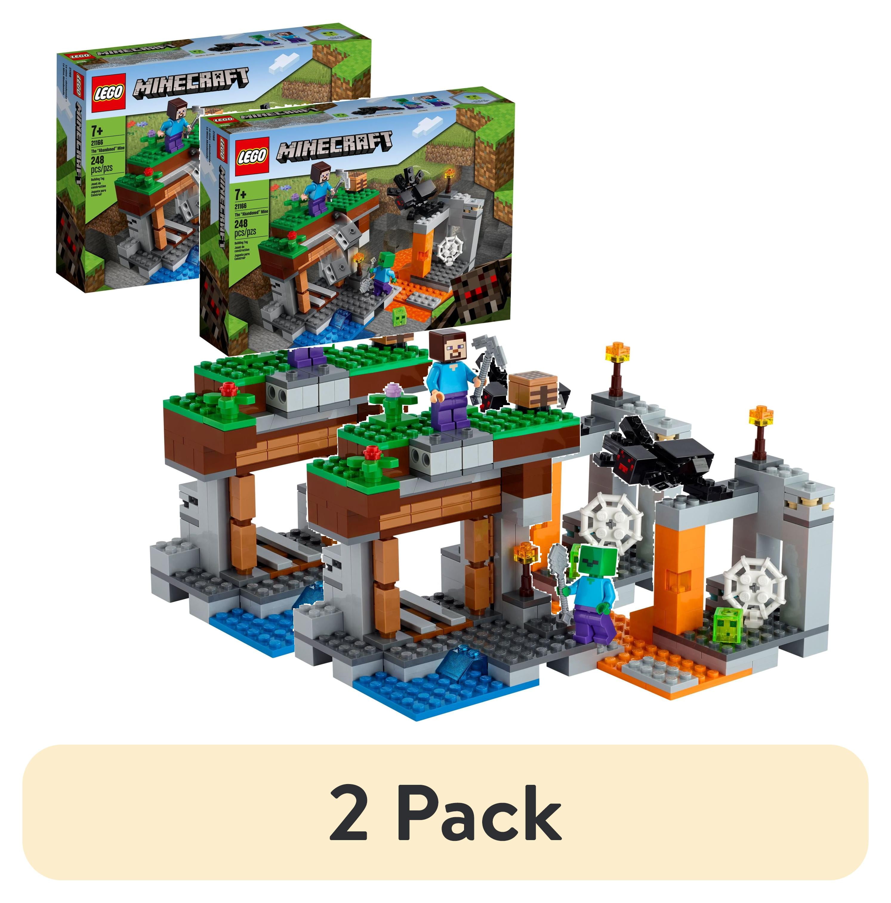 (2 pack) LEGO Minecraft The Abandoned Mine Building Toy, 21166 Zombie ...