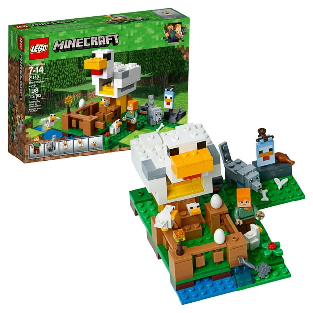 LEGO Minecraft The Chicken Coop (21140) with Alex Minifigure, Baby ...