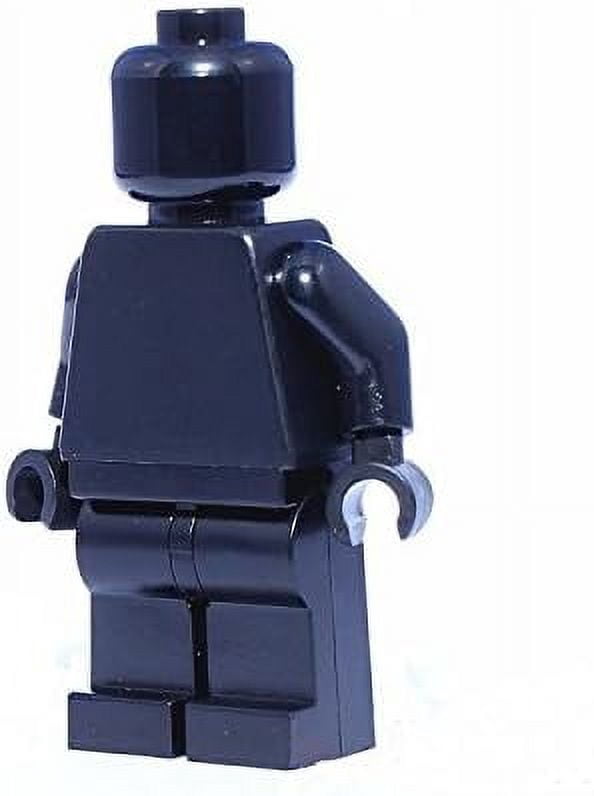 LEGO Minifigure Plain All Black Monochrome Head Torso Arms Hands Legs ...