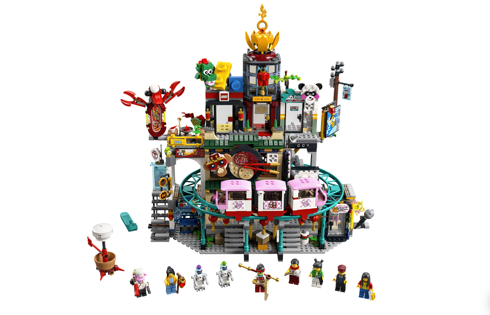 LEGO Monkie Kid The City of Lanterns 80036 Building Kit (2187 pieces ...