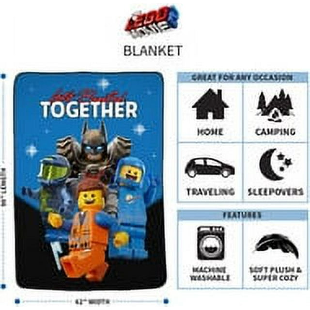 LEGO Movie 2 'Let's Build Together' Plush Blanket - Walmart.com