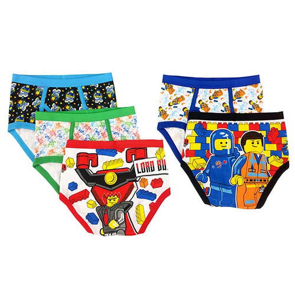 LEGO Movie, Boys Underwear, 5 Pack Briefs (Little Boys & Big Boys ...
