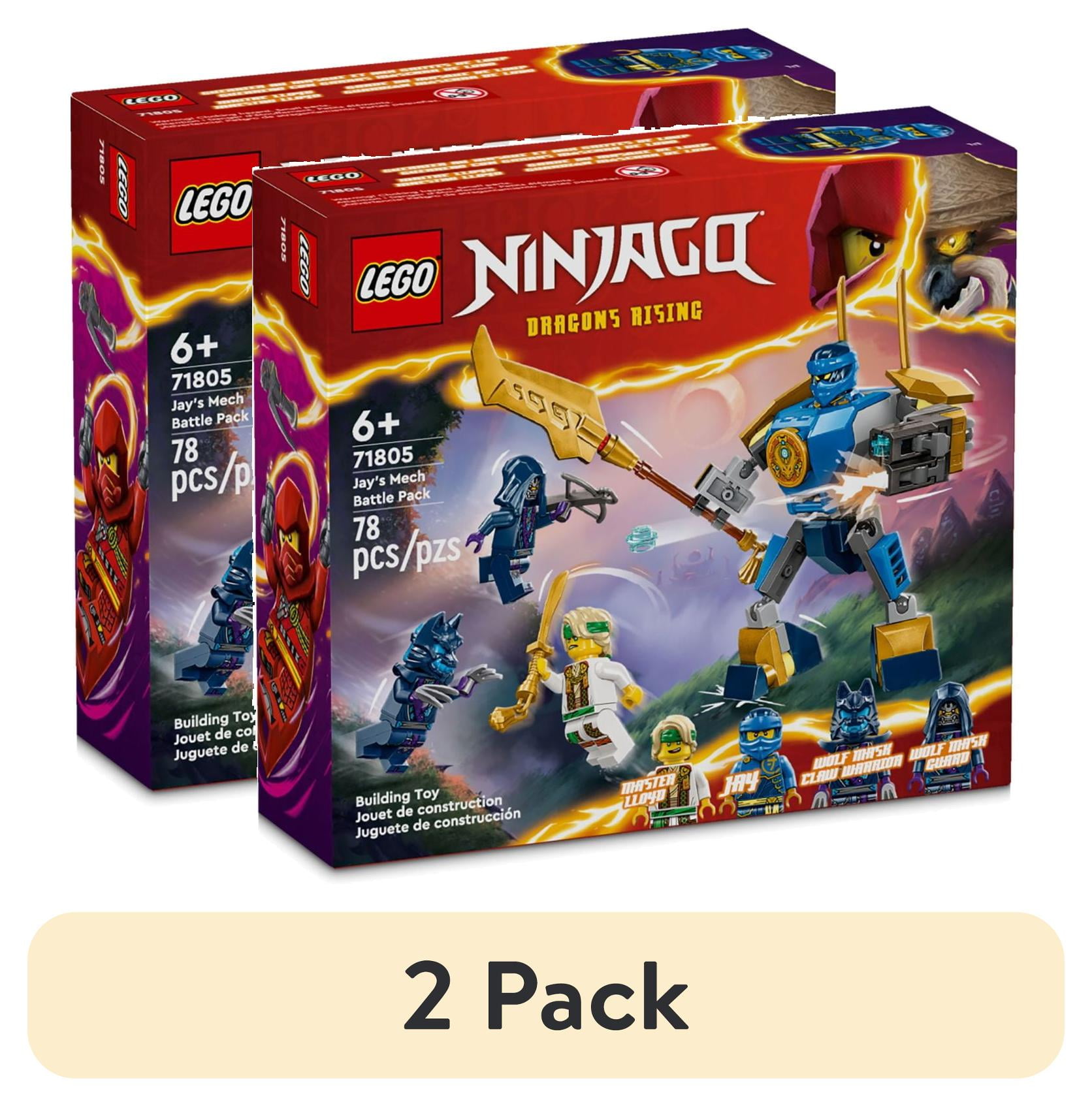 (2 pack) LEGO NINJAGO Jay’s Mech Battle Pack Adventure Toy Set for Kids ...