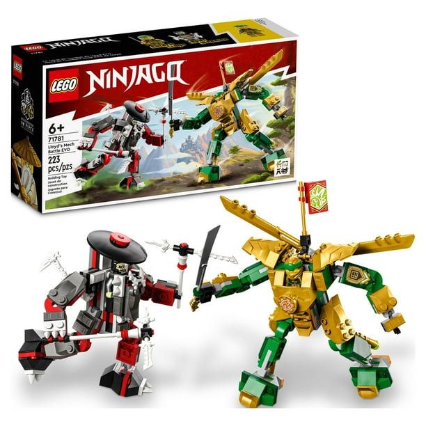 LEGO NINJAGO Lloyd’s Mech Battle EVO Building Set 71781, with 2 Action ...