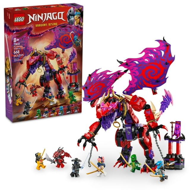 LEGO NINJAGO Thunderfang Dragon of Chaos Building Toy for Kids Ages 8 ...
