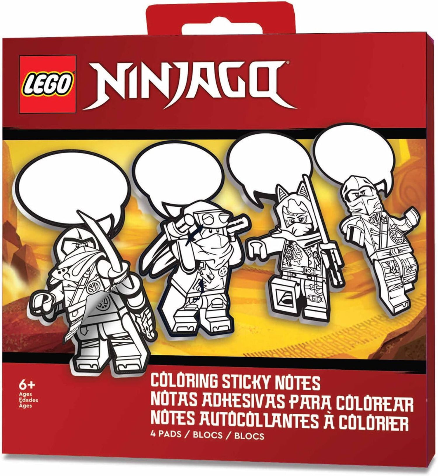 LEGO Ninjago Coloring Sticky Notes - Dragons Rising (53457) - Walmart.com