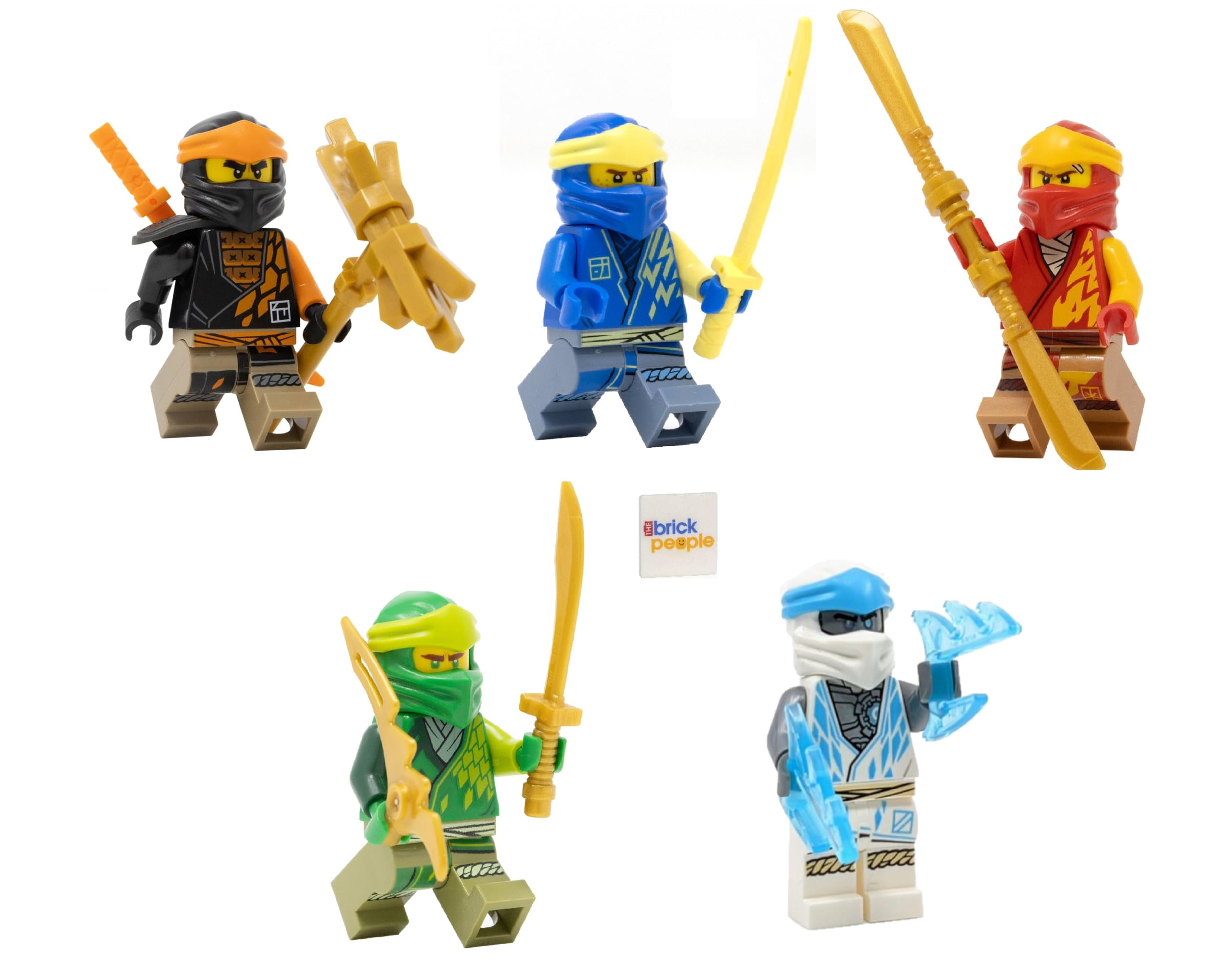LEGO Ninjago Minifigures Set: Jay, Cole, Zane, Lloyd and Kai - Under 2 ...