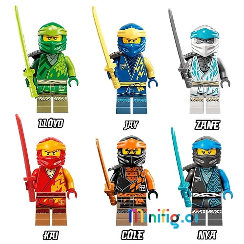 LEGO Ninjago Core Minifigure - Lloyd, Jay, Kai, Cole, Zane, Nya ...