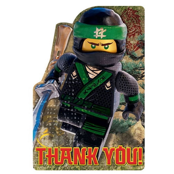 LEGO Ninjago Movie Thank You Notes, Includes 8 Colorful Cards with ...