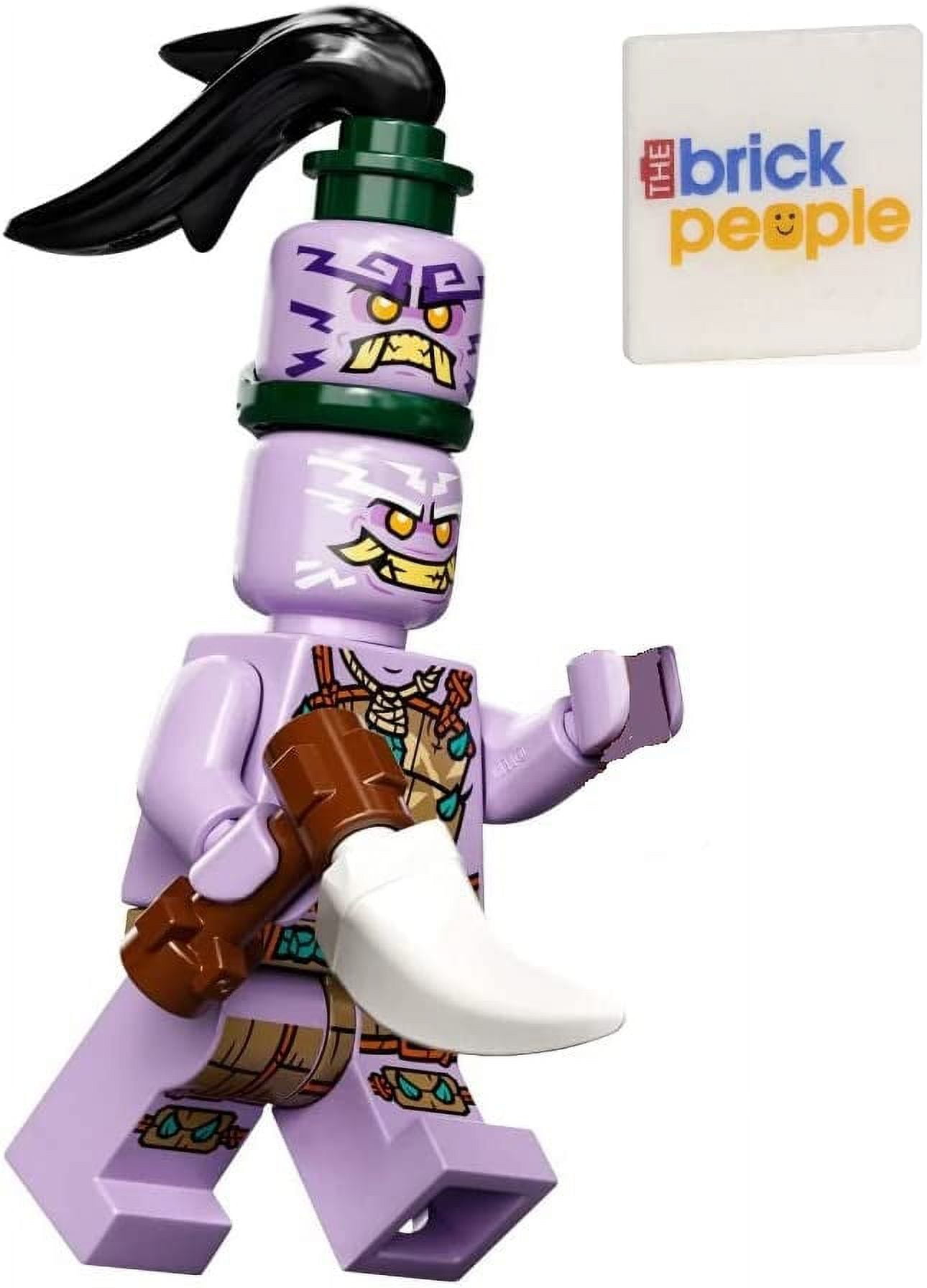 LEGO Ninjago: PoulErik Minifig with 2 Heads, Dagger, and Tribal Shield ...