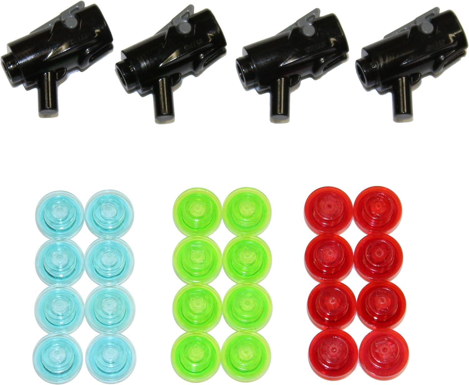 LEGO Parts and Pieces: Black Stud Shooter Blaster with Ammo x4 ...