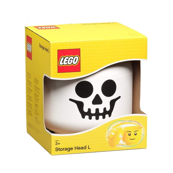 LEGO Skeleton Storage Head, White, ABS/Polypropylene, Stackable, 1 pc ...