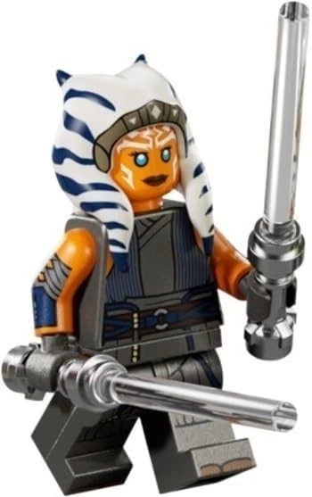 LEGO Star Wars: Jedi Ahsoka Minifigure with Dual Clear Lightsabers ...