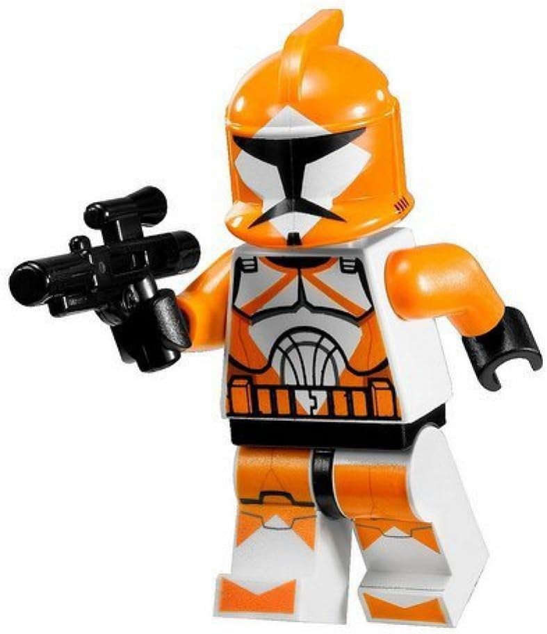 LEGO Star Wars Minifigure - Orange Bomb Squad Trooper with Blaster Gun ...
