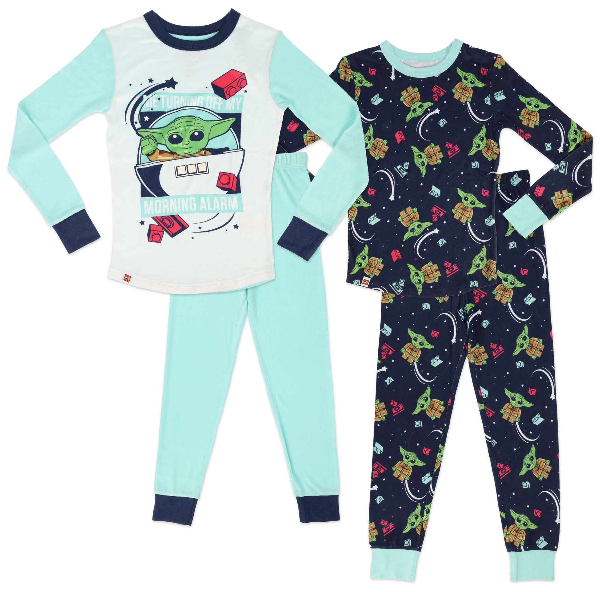 LEGO Star Wars Pajama Set For Girls, 4-Piece Cotton Blend, Navy, Size 4 ...