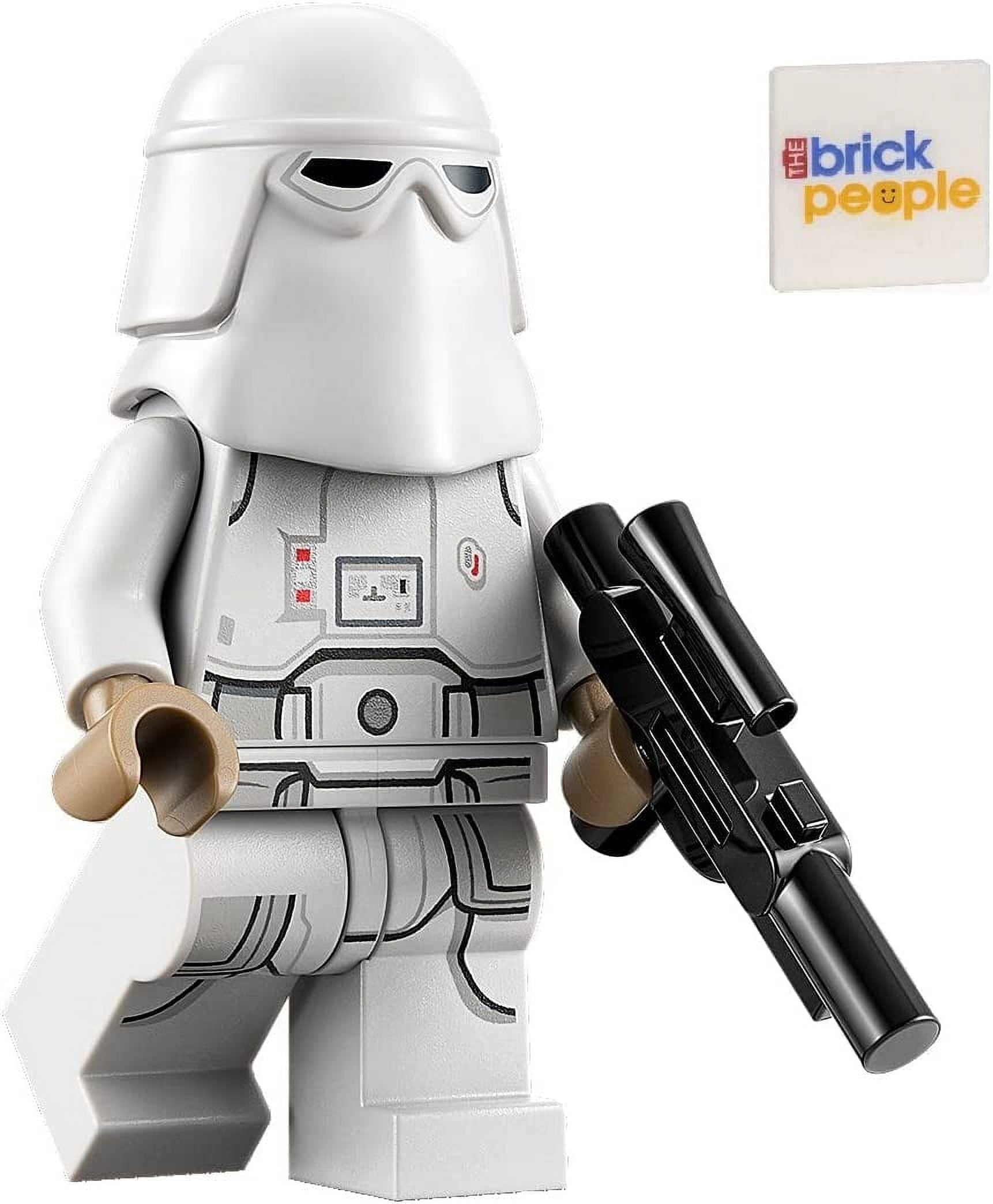 LEGO Snowtrooper Minifigure, Blaster, White Armor Kama Waist Cape, Foil ...