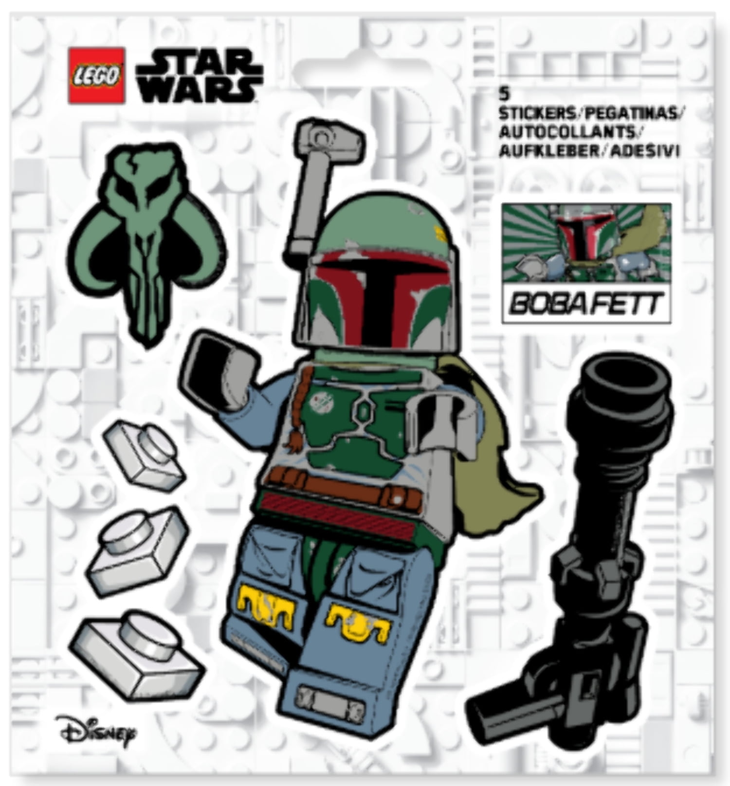 LEGO Star Wars THE MANDALORIAN Sticker - Boba Fett (53778) - Walmart.com