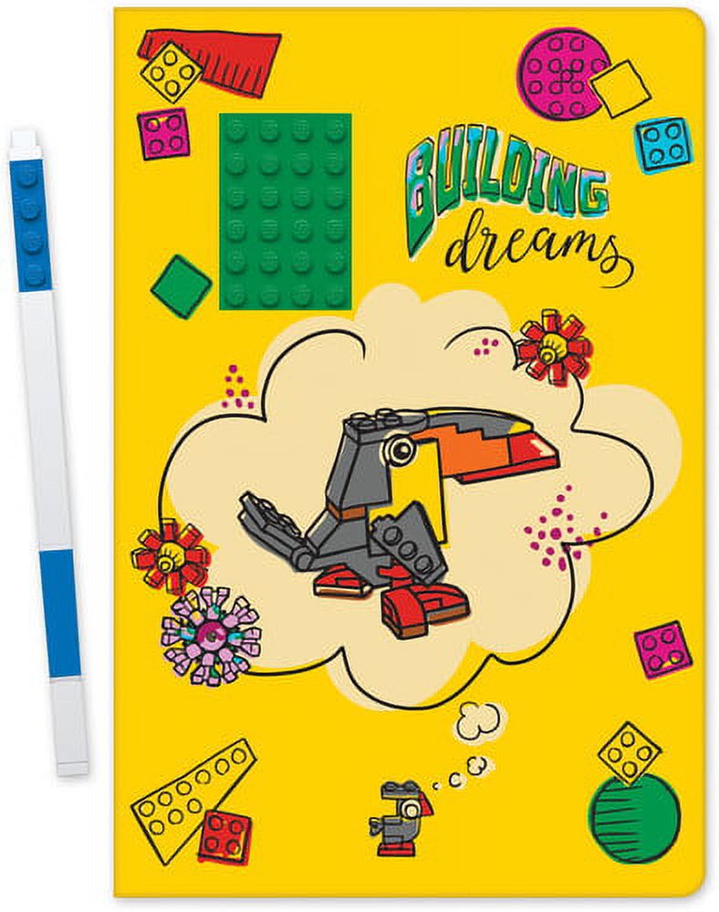 LEGO Stationery Building Dreams Hardcover Notebook with 4x6 Green Brick ...