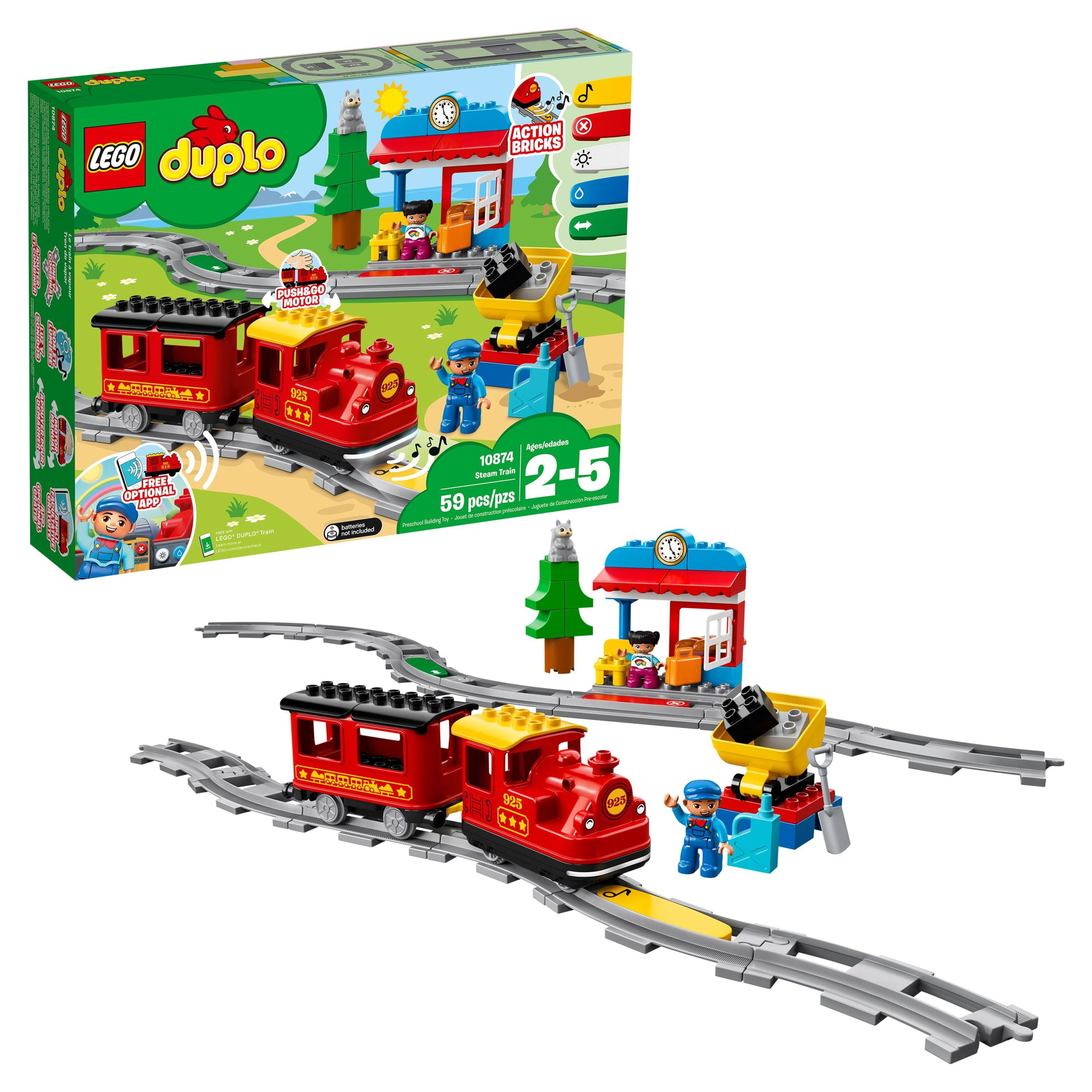 LEGO DUPLO Town Steam Train 10874 - Learning Toy for Toddlers 2-5 Years ...