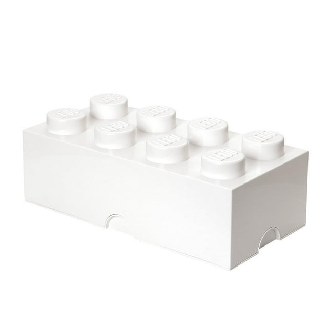 LEGO White Storage Brick 8 - Kids Block Box Organizer & Container ...