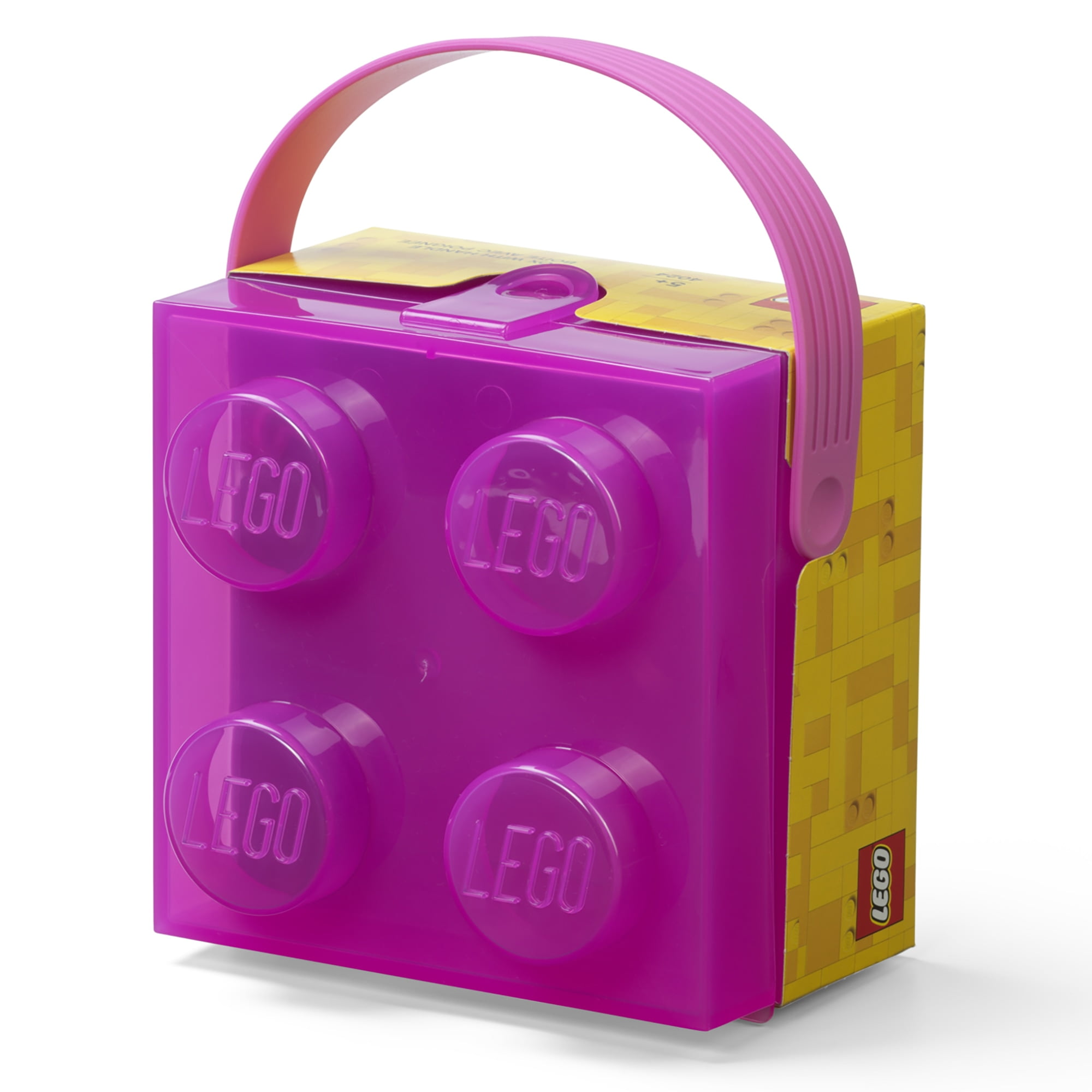 LEGO: Storage Case/Lunch Box W/ Handle in Translucent Violet - Walmart.com