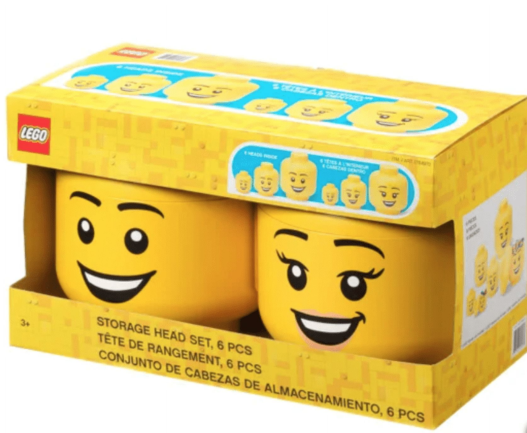 LEGO Storage Head Set, 6-Pieces - Walmart.com
