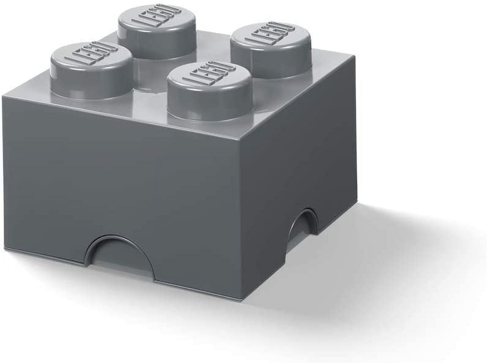 LEGO Storage Products: 40030654 4-Stud Brick Dark Stone Grey - Walmart.com