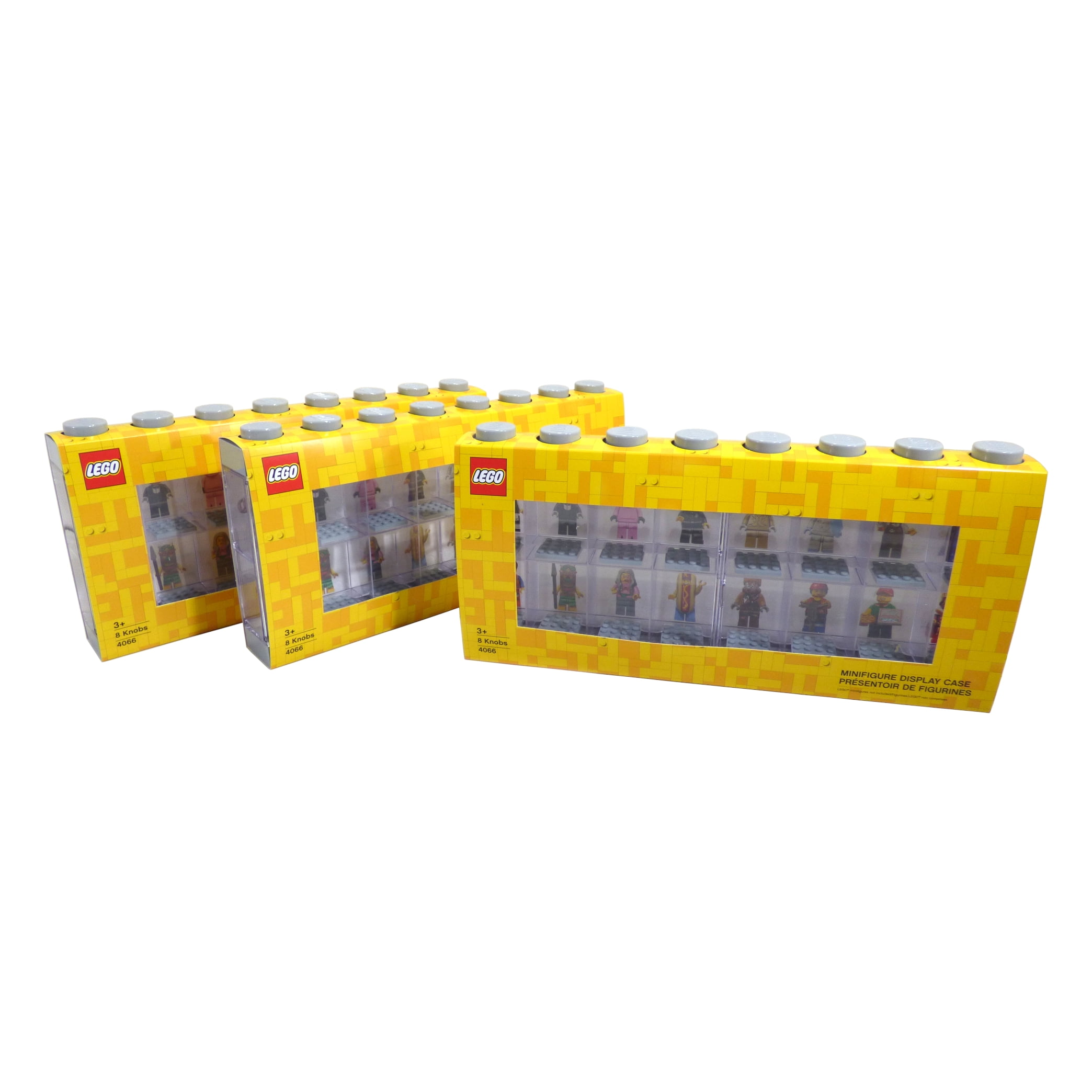 LEGO Minifigure Display Case 16 Set, Medium Stone Grey, Pack of 3 ...