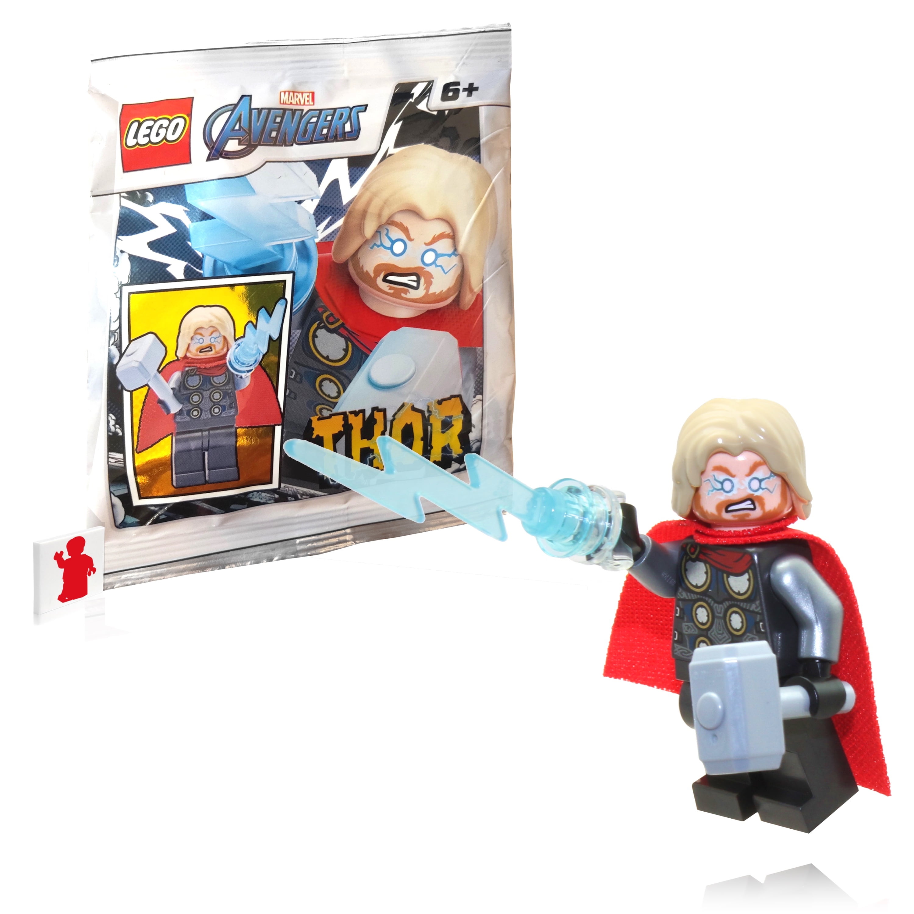 LEGO Super Heroes Avengers Minifigure - Thor with Mjolnir Hammer and ...