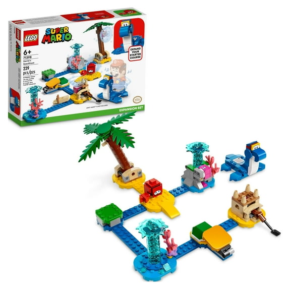 LEGO Super Mario Dorrie’s Beachfront Expansion Set 71398 Building Kit ...