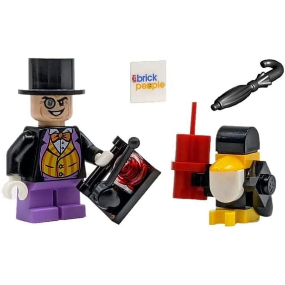 LEGO Penguin Minifigure, Black Cape, Umbrella, Penguin Helper, Dynamite ...