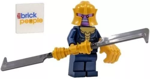 LEGO Superheroes: Thanos Minifigure with Infinity Sword and Blue Cape ...