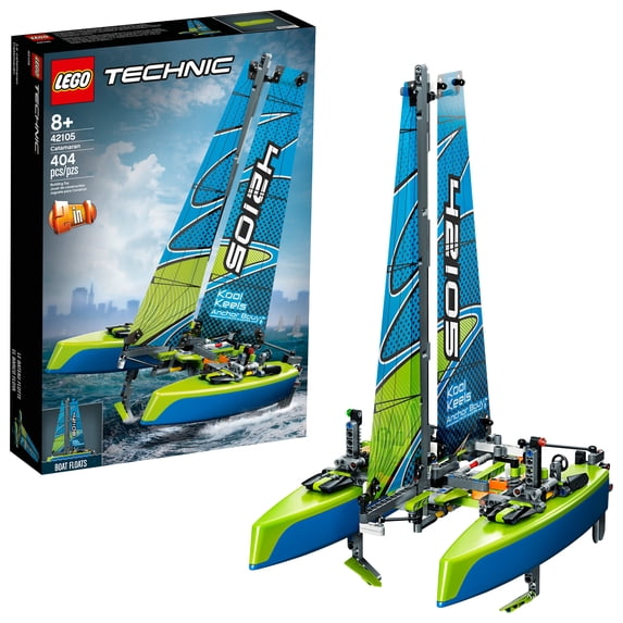 LEGO Technic 42105 Catamaran Sailboat Building Set, Speed Boat Model ...