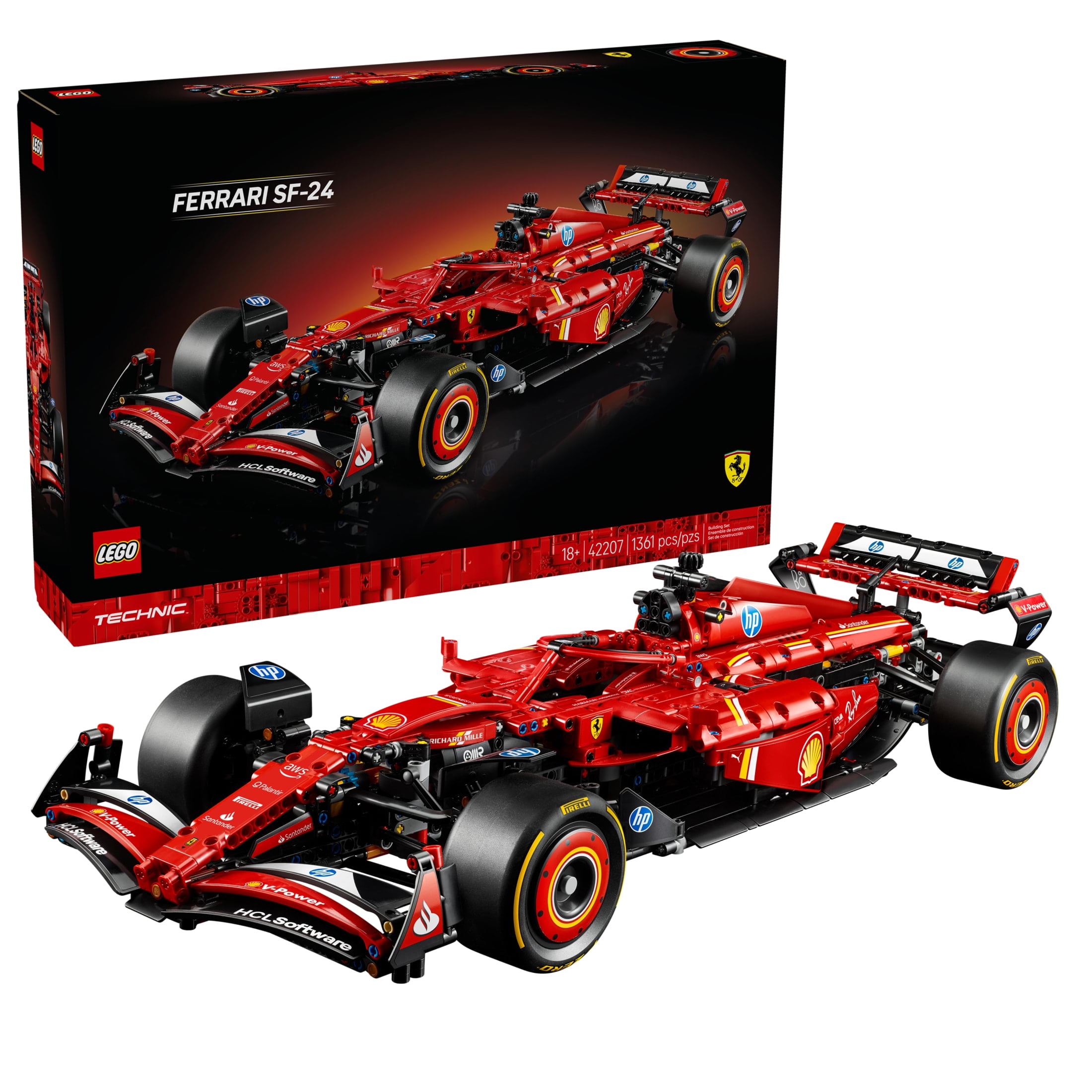 LEGO Technic Ferrari SF-24 F1 Model Car Kit - Building Set for Adults ...