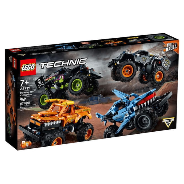 LEGO Technic Monster Jam Build Set - Max-D, Grave Digger, Megalodon, El ...