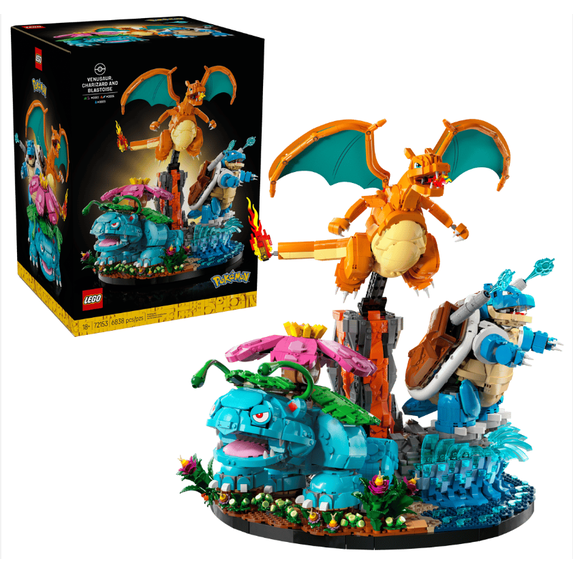 LEGO Pokémon Venusaur, Charizard & Blastoise Building Set, 6838 Pieces ...