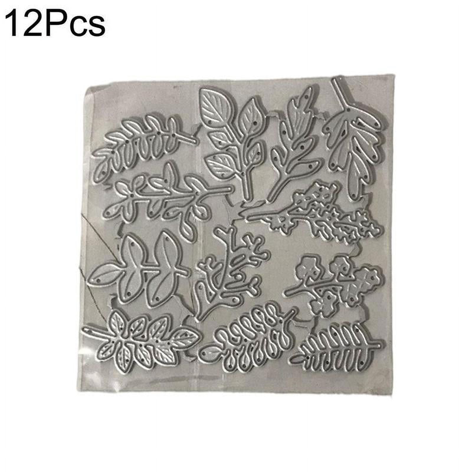 LEHNN Leaf Cutting Dies Metal Plant Die Cuts 3D Leaves Embossing ...
