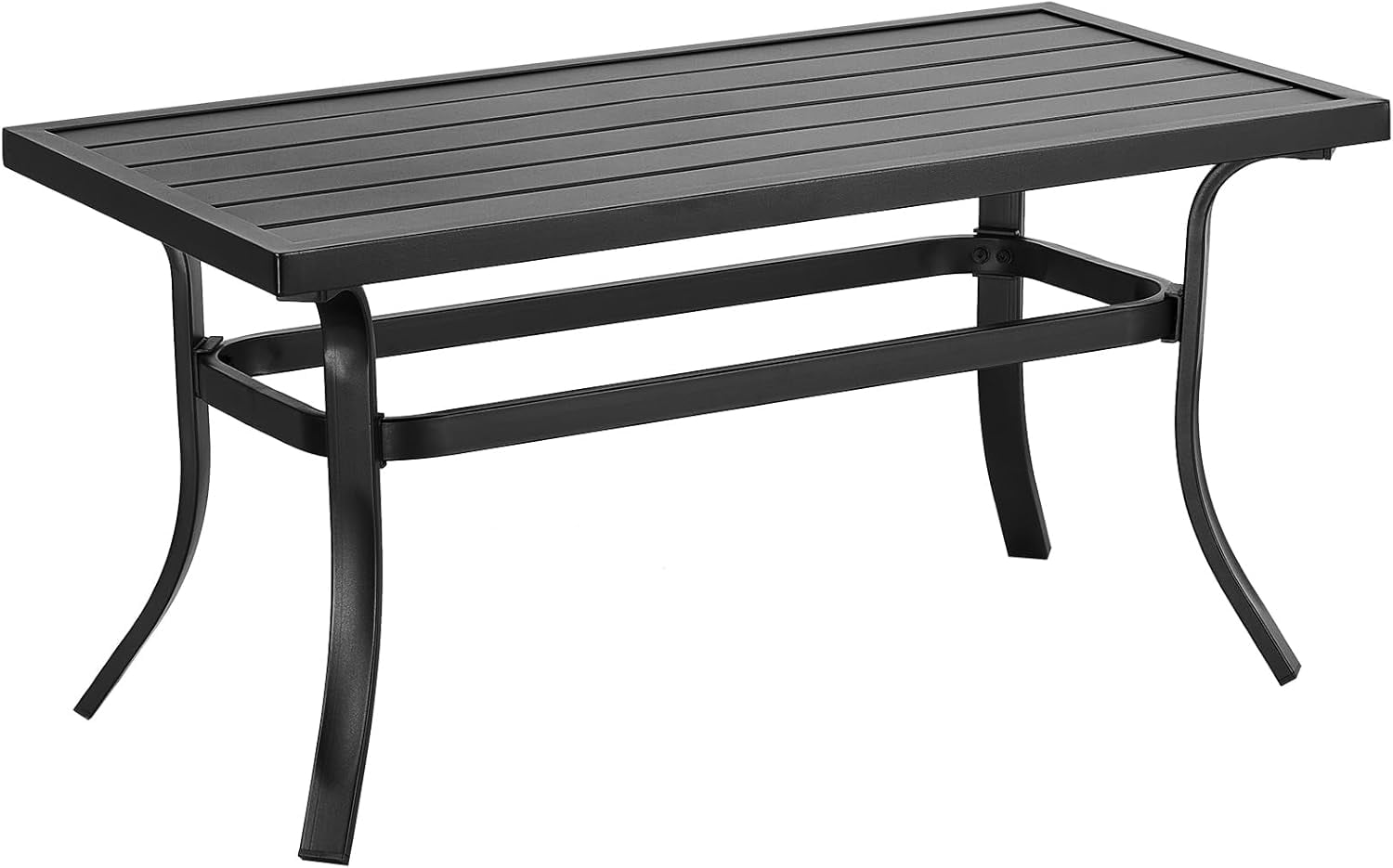 LEHOME Small Metal Outdoor Coffee Side Table, Steel Coffee Tables for ...
