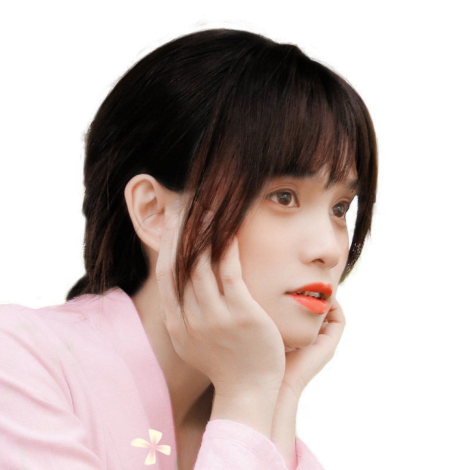 LEHOZIHEQ Bangs Wig Piece, Fluffys Invisible Natural Straight Bangs Wig ...