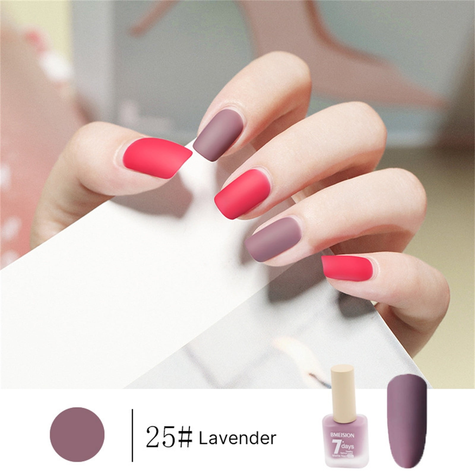 LEHOZIHEQ Deals 12ml White Matte Nail Polish, Quick Dry Nail Lacquer ...