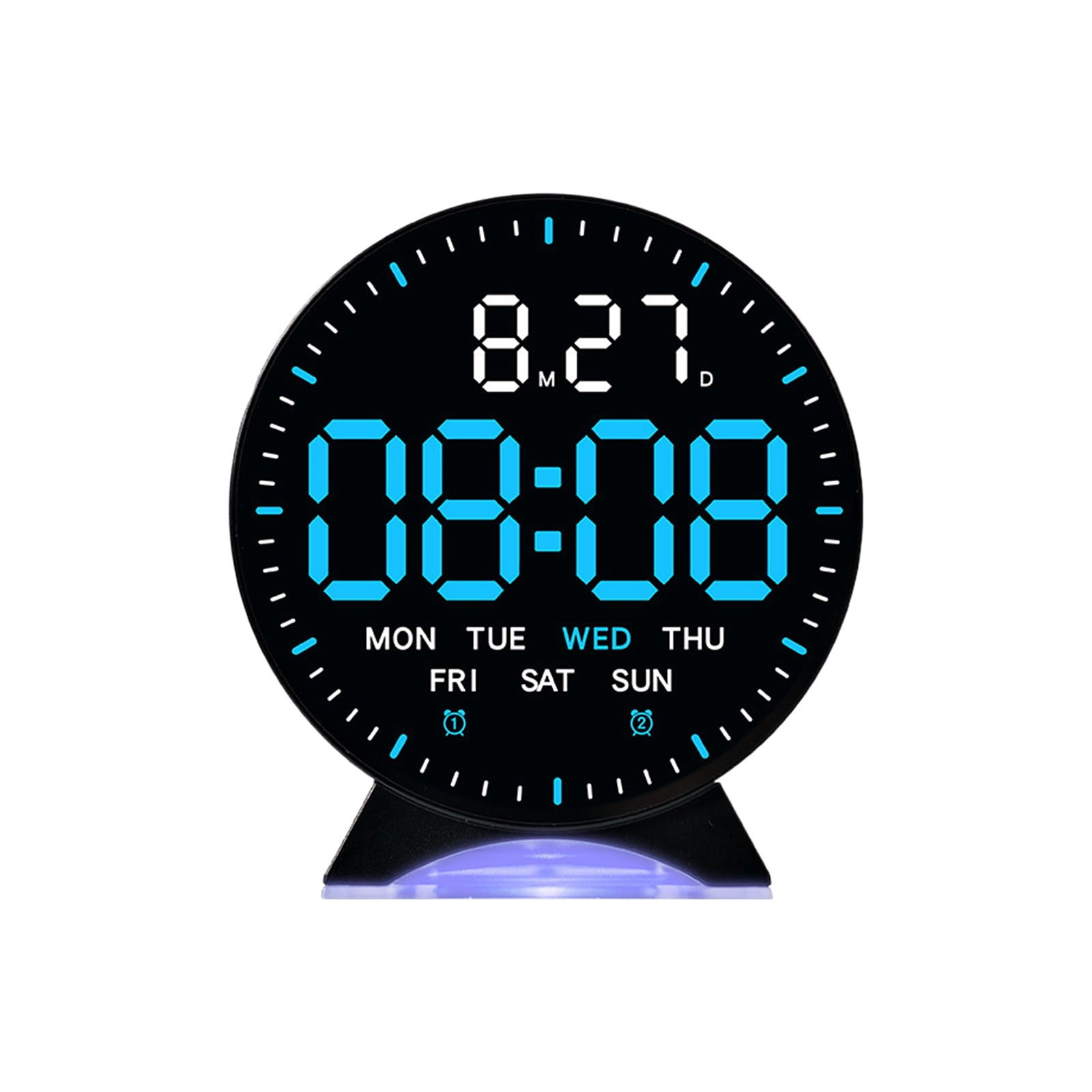 LEHOZIHEQ Digital Clock, LED Display Plug-in Clock with Temperature ...
