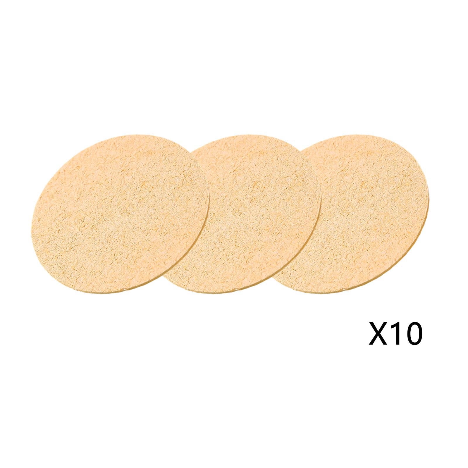 LEHOZIHEQ Dish Sponge, 10pc Circular Compressed Wood Pulp Cotton ...