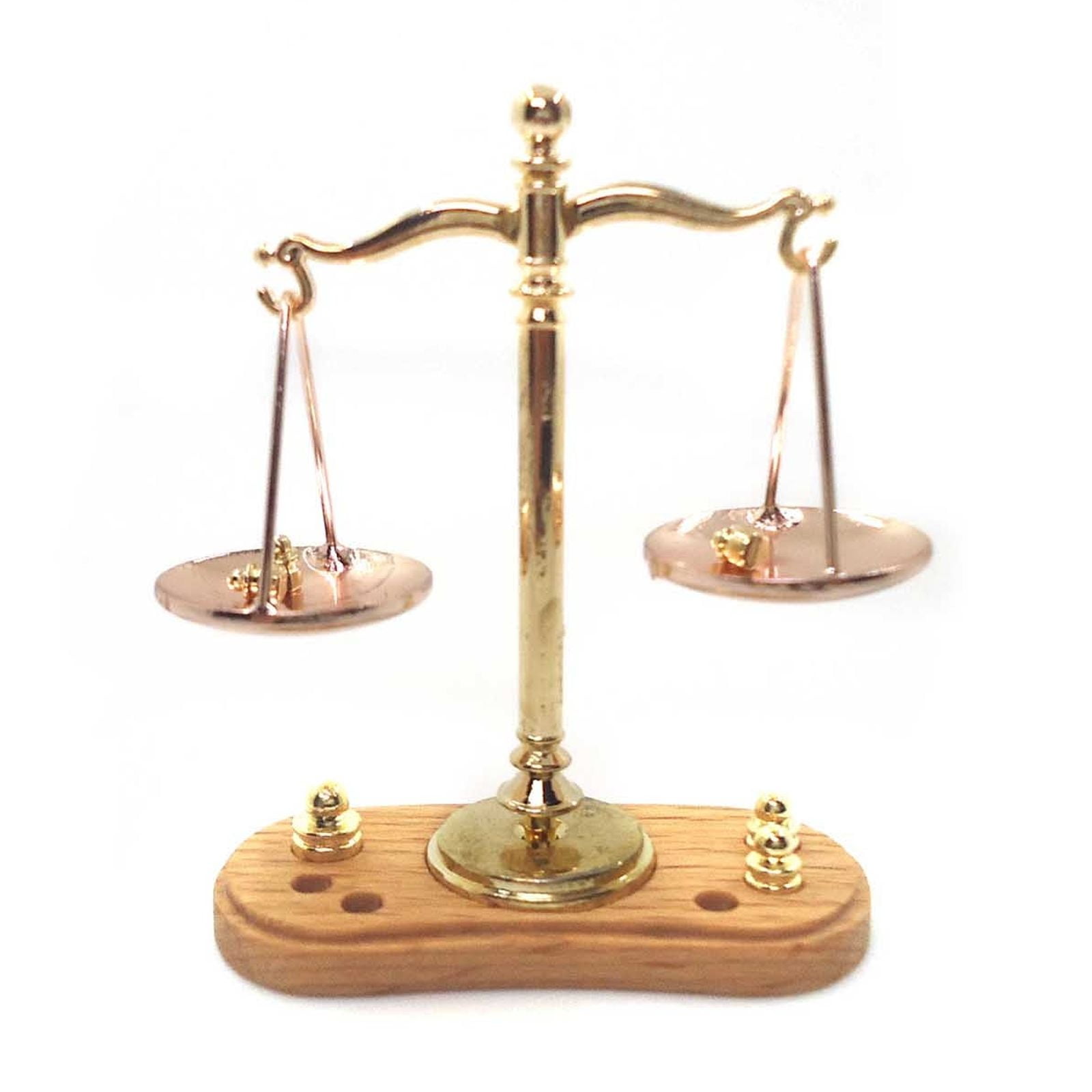 LEHOZIHEQ Dollhouse Mini Balance Scales, Retro Mini Justice Scale Model ...