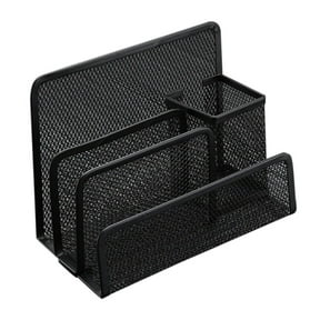 5-Tier Metal Desk Organizer with Large Document Folder, Wire Mesh, Office Accessories Storage ...