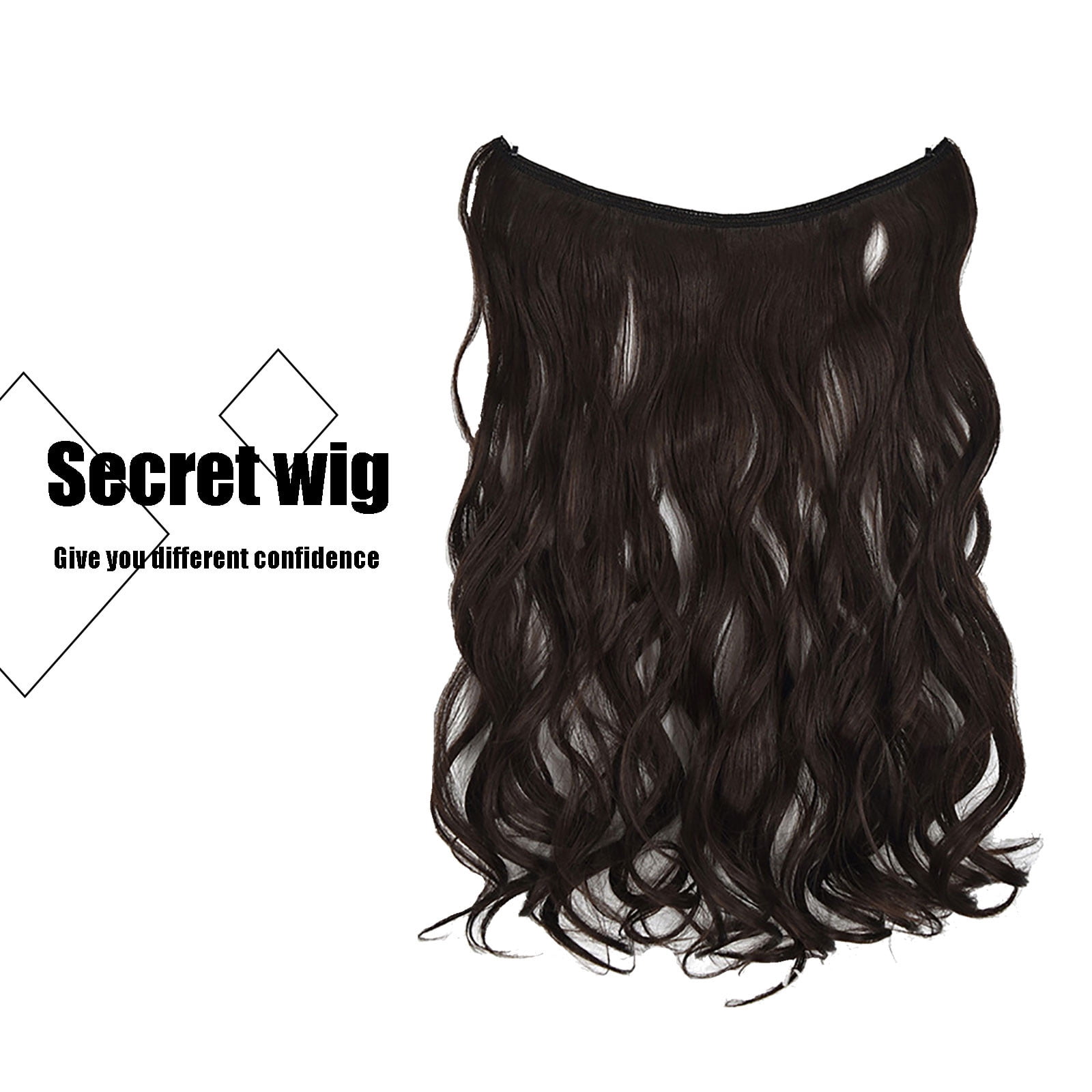 LEHOZIHEQ Hair Extensions, 20 Inch Invisible Wire Hair Extensions ...