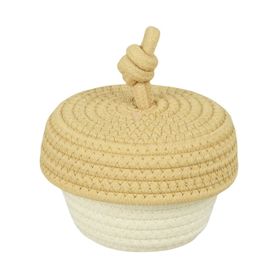 LEHOZIHEQ Mini Woven Storage Basket, Cotton Rope Handmade Desktop ...