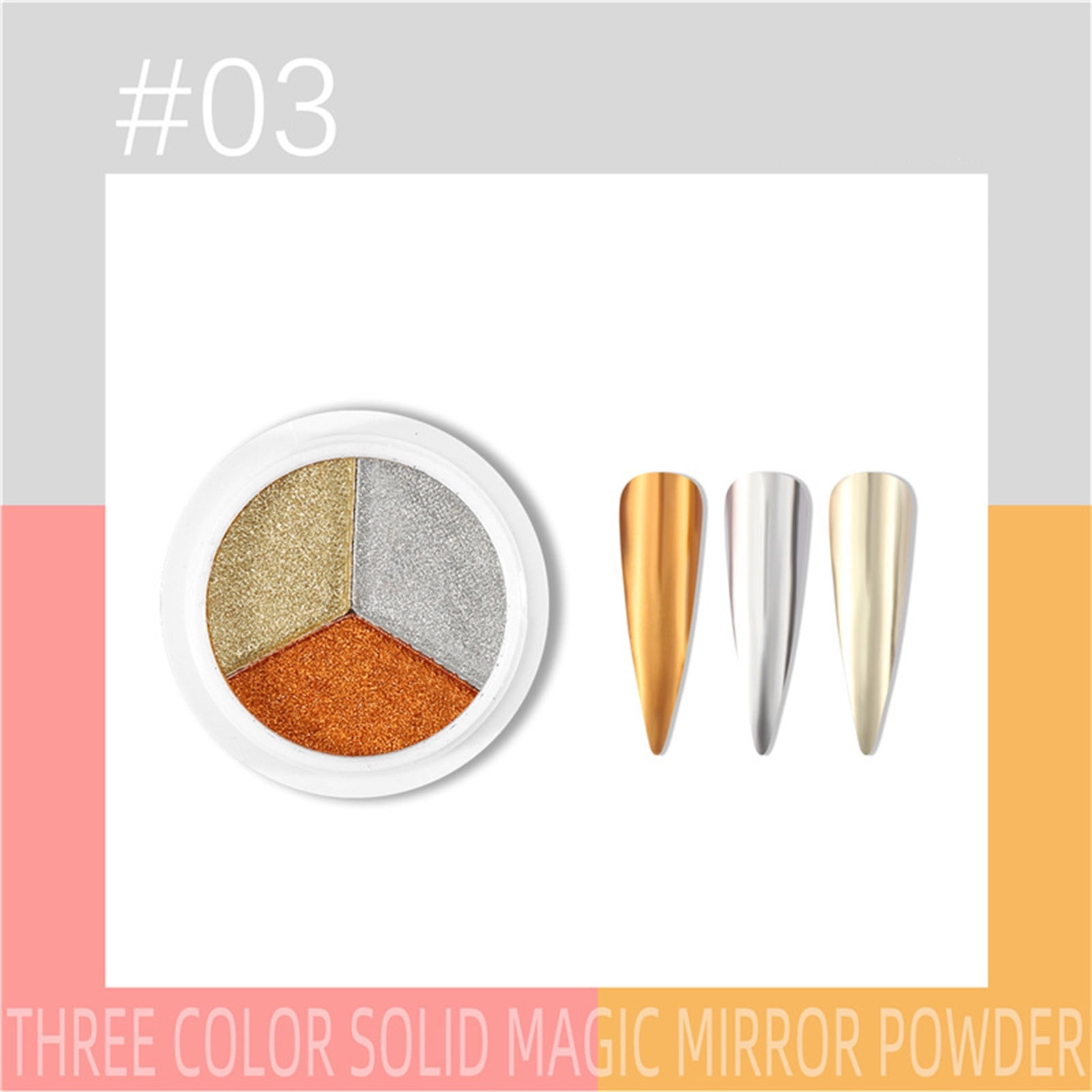 LEHOZIHEQ Mirror Super Bright Titanium Powder Nail Mirror Powder 12 ...